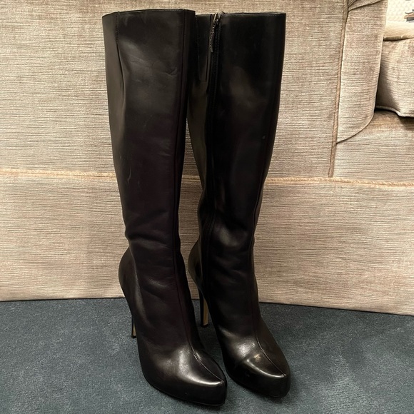 Guess | Shoes | Vintage Guess Black Leather Knee High Boots | Poshmark